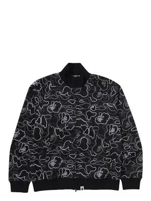 A BATHING APE Neon Camo Jacquard Track Jacket - Black