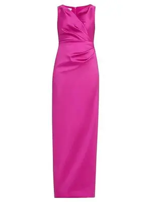 Rickie Freeman For Teri Jon Ruched Mikado Gown - Raspberry