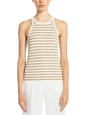 Max Mara Max Mara 2 Arnes Striped Top Beige