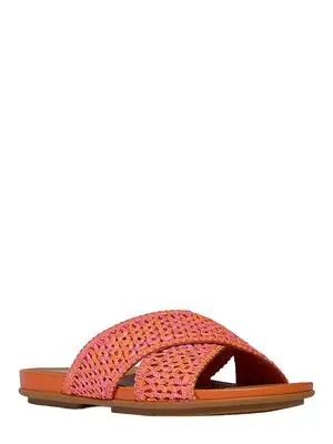 Fitflop Gracie Woven Crisscross Sandals - Satsuma/pinkperfect Mix