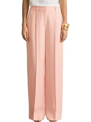 REISS Wide Leg Trousers - Pink