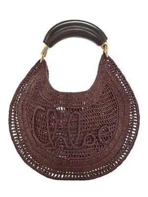 Chloé Raffia Hobo Bag - Kohl Brown