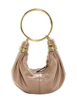Chloé Bracelet Mini Leather Hobo Bag - Woodrose