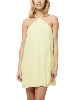 FRENCH CONNECTION Sunburst Pleated Halter Dress