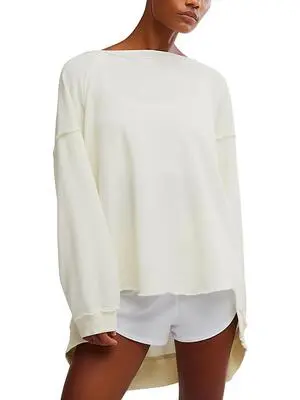 Free People One To Beat Sweatshirt Ivory