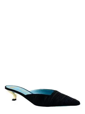 VALENTINA RANGONI Virgilo Mule - Black Plisse