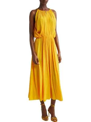 A.L.C. Meredith Pleated Dress - Mango