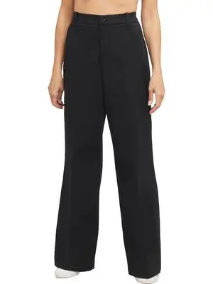 Spanx Super Smooth Stretch Twill Wide Leg Pant - Classic Black