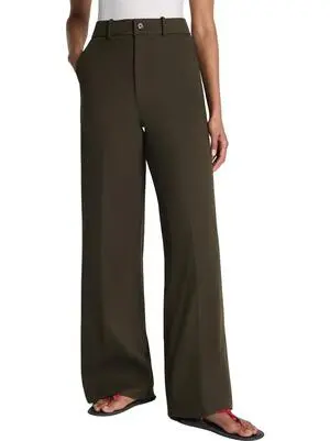 Spanx SPANX® Super Smooth Stretch Twill Wide Leg Pant Moss Shadow