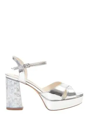 FREYA ROSE Nova Ankle Strap Platform Sandal - Silver