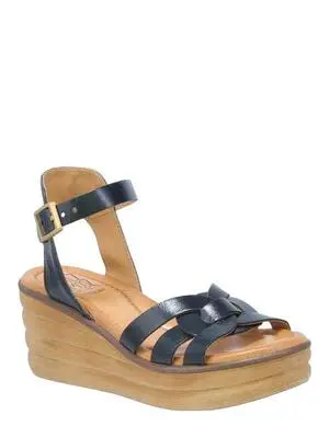 Miz Mooz Ozzie Platform Wedge Sandal - Black