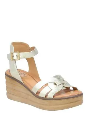 Miz Mooz Ozzie Platform Wedge Sandal - Champagne