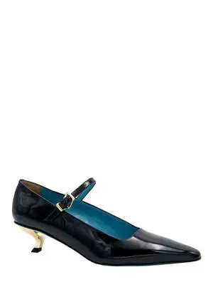 VALENTINA RANGONI Venere Mary Jane Pump Black Vernice