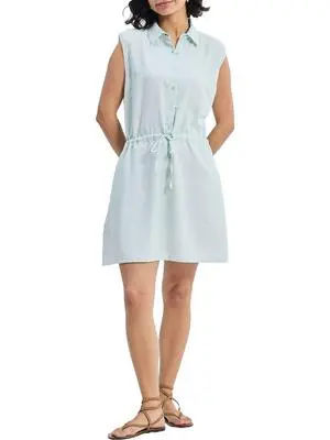 REISTOR Reistor Drawstring Shirt Dress In Stripes