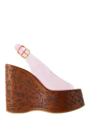 Chloé Chloé Maxime Tpu Slingback Platform Sandals Pink