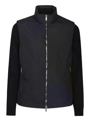 MOORER Zip-up Bomber Jacket - Blue