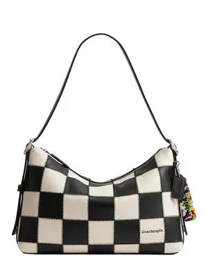 COACHTOPIA Coachtopia Alter/ego Checkerboard Slouchy Shoulder Bag Black/chalk
