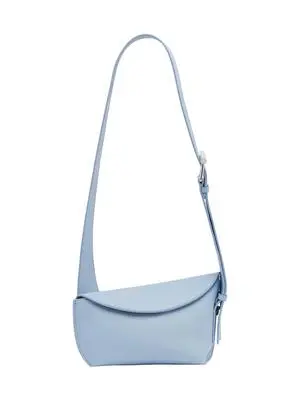 Alexander McQueen Leather T-Bar Sling Cross-Body Bag Blue