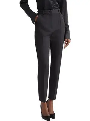 Dolce & Gabbana Tailored Wool & Silk Blend Tuxedo Pants - N0000 Nero