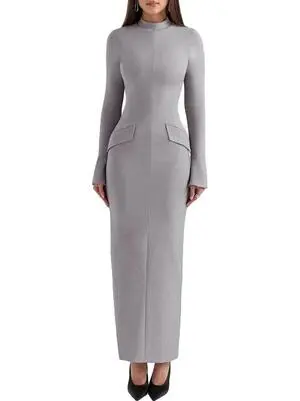 knee length dresses for ladies HOUSE OF CB White Wrap Sleeve Maxi Dress UK S – Reliked