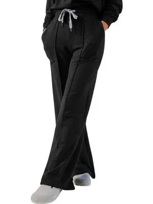 POPLINEN Betty Modal Wide Leg Pant - Black