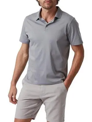 34 Heritage Pima Cotton Polo - Monument Grey