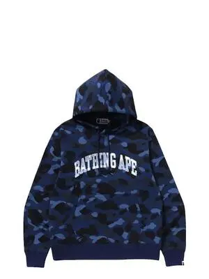 A BATHING APE Camo Pullover Hoodie - Navy Blue