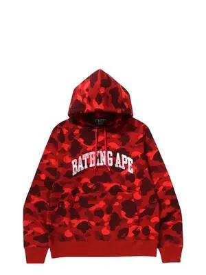 A BATHING APE Camo Pullover Hoodie - Red