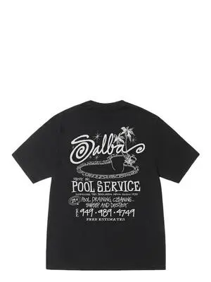 StÜssy Pool Service Pigment Dyed Tee Shirt - Black