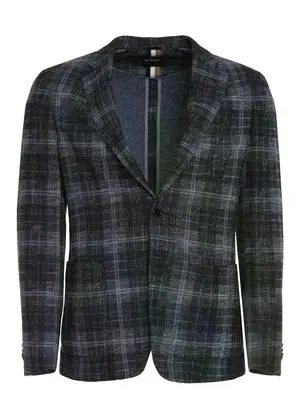 BOSS Checked Blazer - Blue