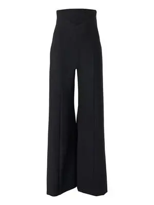Carolina Herrera V-waist Wide-leg Pants - Black