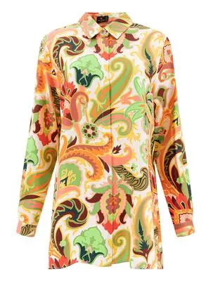 Etro Silk Paisley Shirt - Green