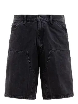 Carhartt Work In Progress Double Knee Denim Shorts - Black