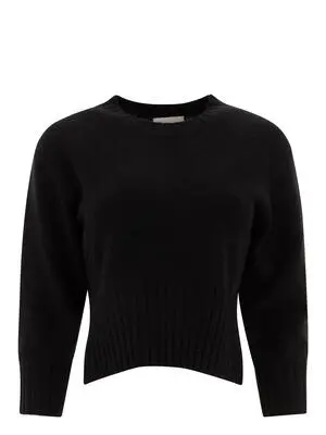 LOULOU STUDIO Mora' Crew-neck Cashmere Sweater - Black
