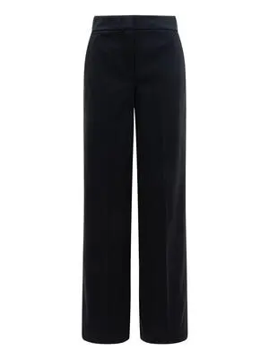 Max Mara Straight-leg Cotton Jersey Trousers - Black