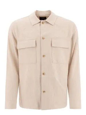 VIN CE. Linen Overshirt - Beige