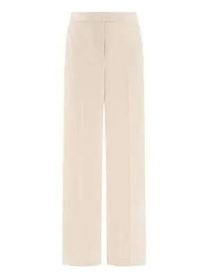 Max Mara Straight-leg Technical Cotton Jersey Trousers - White