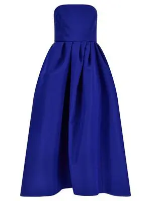 CAROLINA HERRERA Carolina Herrera Off-the-Shoulder Silk Faille Midi Dress