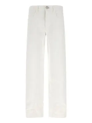 JIL SANDER High-waisted Denim Jeans - White