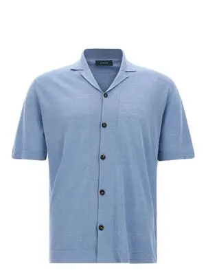 ZANONE Short Sleeve Shirt - Light Blue