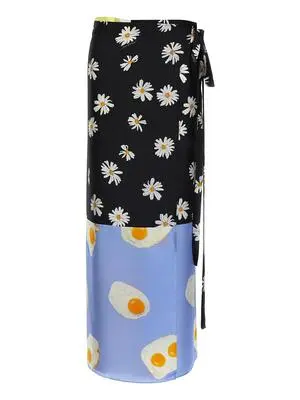 Moschino Printed Silk Skirt - Multicolor