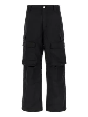 PURPLE BRAND Woven Cargo Trousers - Black