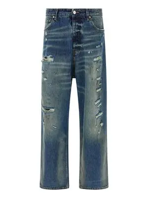 Vetements Distressed Baggy Jeans - Blue