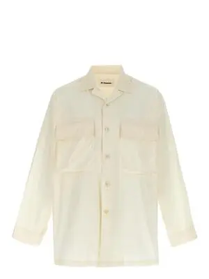 JIL SANDER Logo Embroidery Shirt - White
