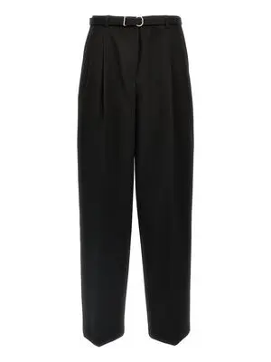 JIL SANDER Wool Trousers - Black