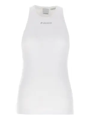 Pinko Distinto Ribbed Top - White