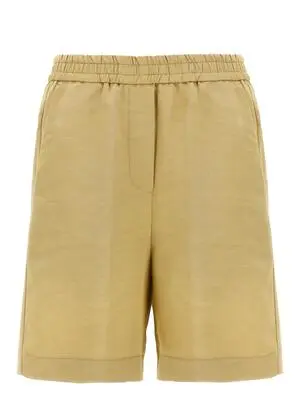 NUDE Linen Bermuda Shorts - Beige