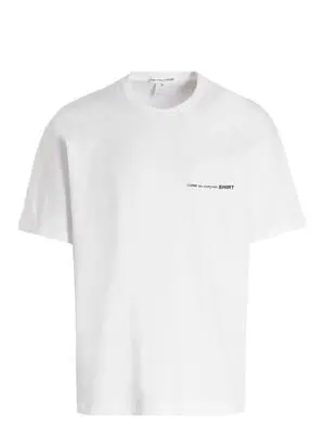 Comme Des Garçons Logo T Shirt - White