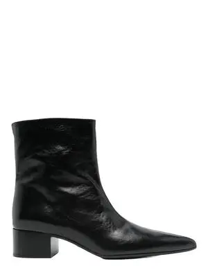 Khaite Khaite Andee Leather Boots Black