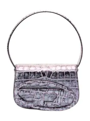 DIESEL® 1 Dr Leather Shoulder Bag - Grey